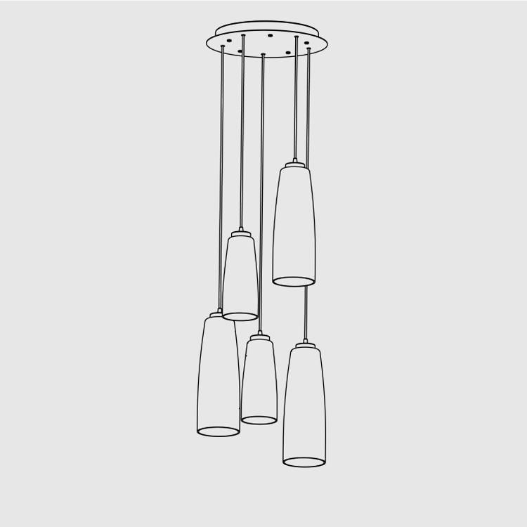 Multi-Light Round Canopy – Zafferano Lighting
