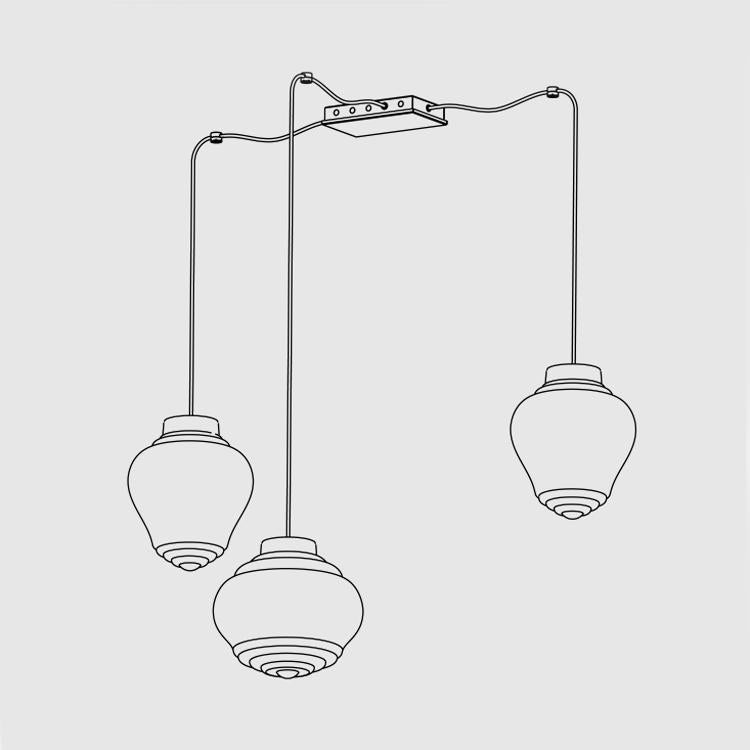 Multi-Light Swag Rectangle Canopy – Zafferano Lighting